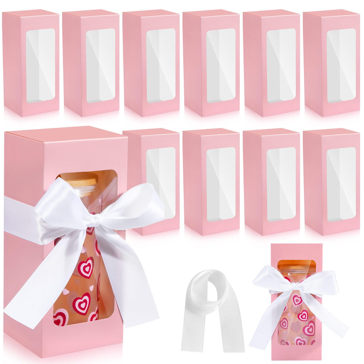 Fulmoon 12 Sets Sublimation Glass Gift Boxes Christmas Thank You Glass ...