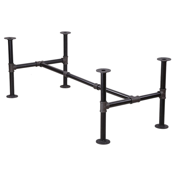 Niubid 16 inchIndustrial Pipe Table Leg Set - Dark Grey Rough Pipes Ir ...