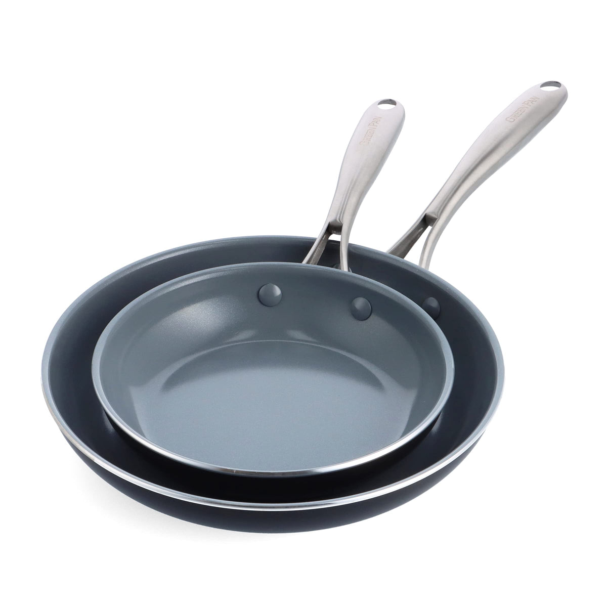 GreenPan Swift Healthy Ceramic Nonstick, 8" and 10" Frying Pan Skillet ...