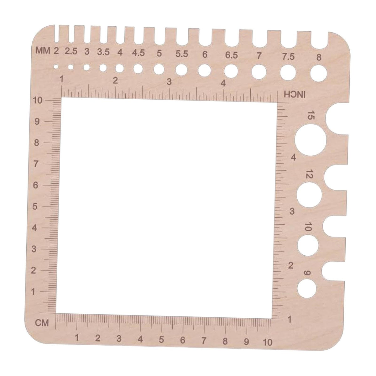 Nishiyuenyi Wood Knitting Gauge Rulers Wooden Knitting Pin Gauge, Croc ...