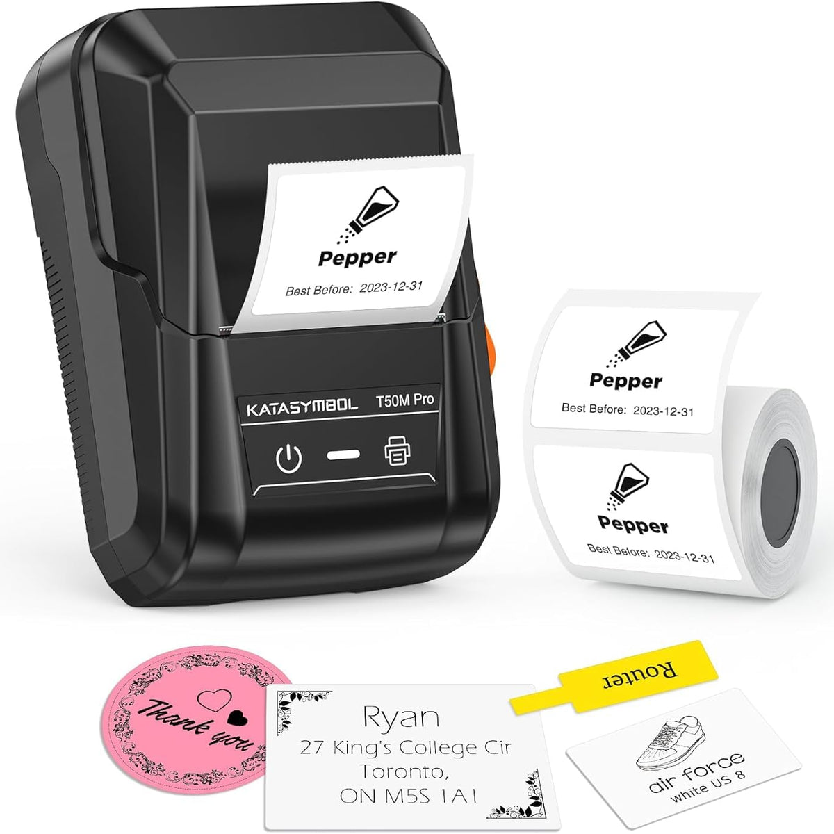 SUPVAN T50M Pro Bluetooth Label Maker Machine with Tape, Wide Waterpro ...