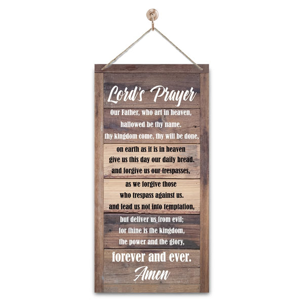 Christian Decor, Lord's Prayer Hanging Sign, Decorative Wall Plaque, R ...