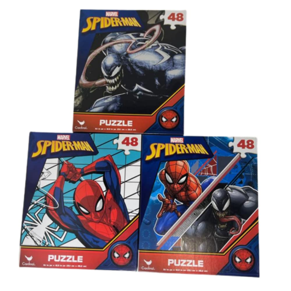 3 Pk. Marvel Spider-Man 48 Piece Jigsaw Puzzle (Assorted Designs ...