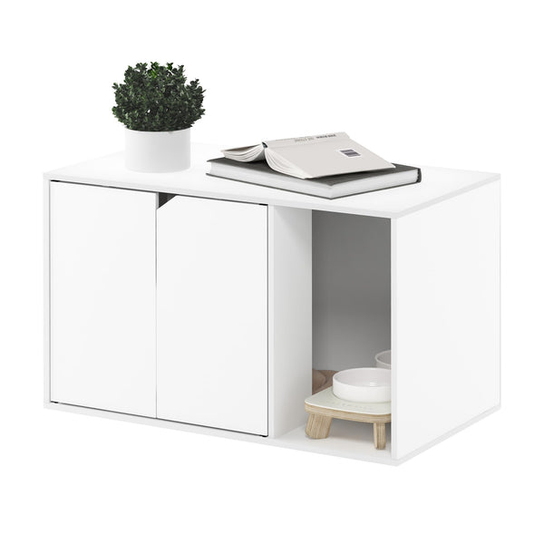 Furinno Peli Litter Box Enclosure, Solid White – WoodArtSupply