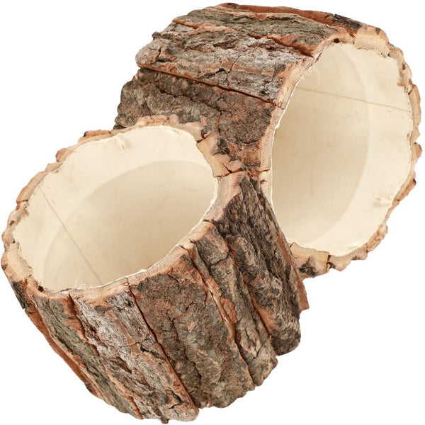 Bark Planter Pot 2pcs Wood Bark Flower Pot Natural Log Succulent Plant ...