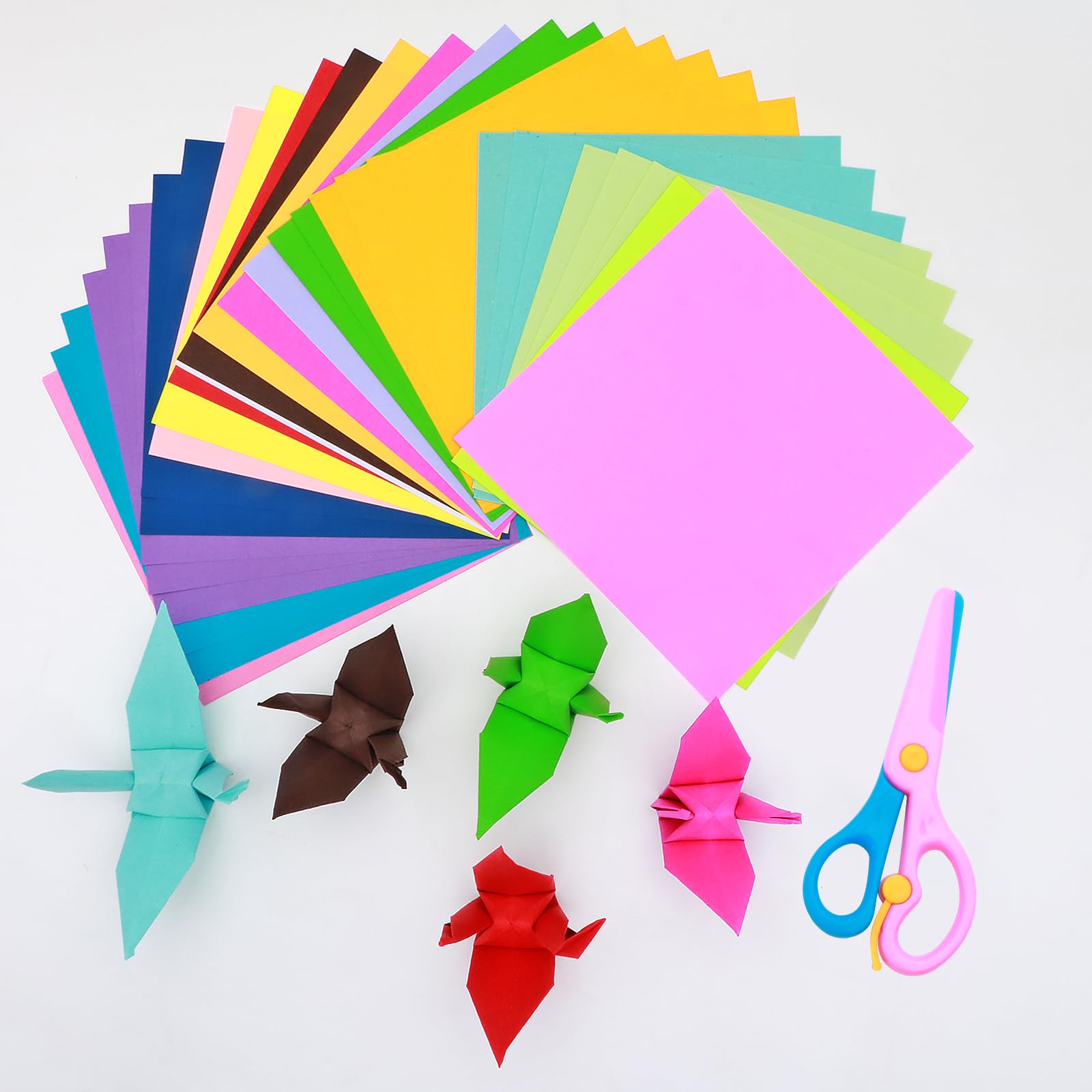 Origami Paper 200 Sheets,20 Colors 6 Inch Square Colored Paper for ...