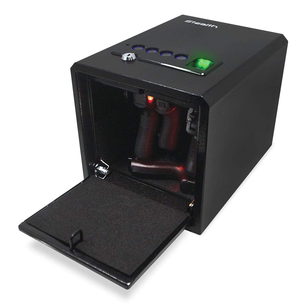 Stealth Biometric Handgun Hanger Safe Quick Access Pistol Security Box ...
