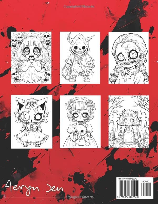 Anime Coloring Book: Creepy Kawaii Horror – WoodArtSupply