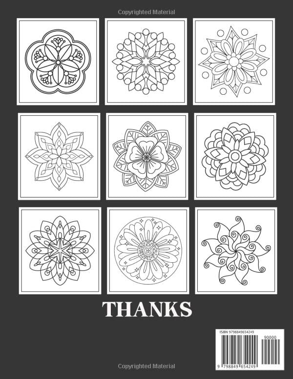 Large Print Bold and Easy Mandalas Coloring Book: Easy and Simple Mand ...