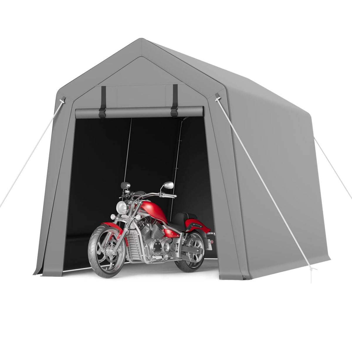 7 x 12 ft Portable Carport, Storage Shed with Heavy Duty Waterproof Ta ...
