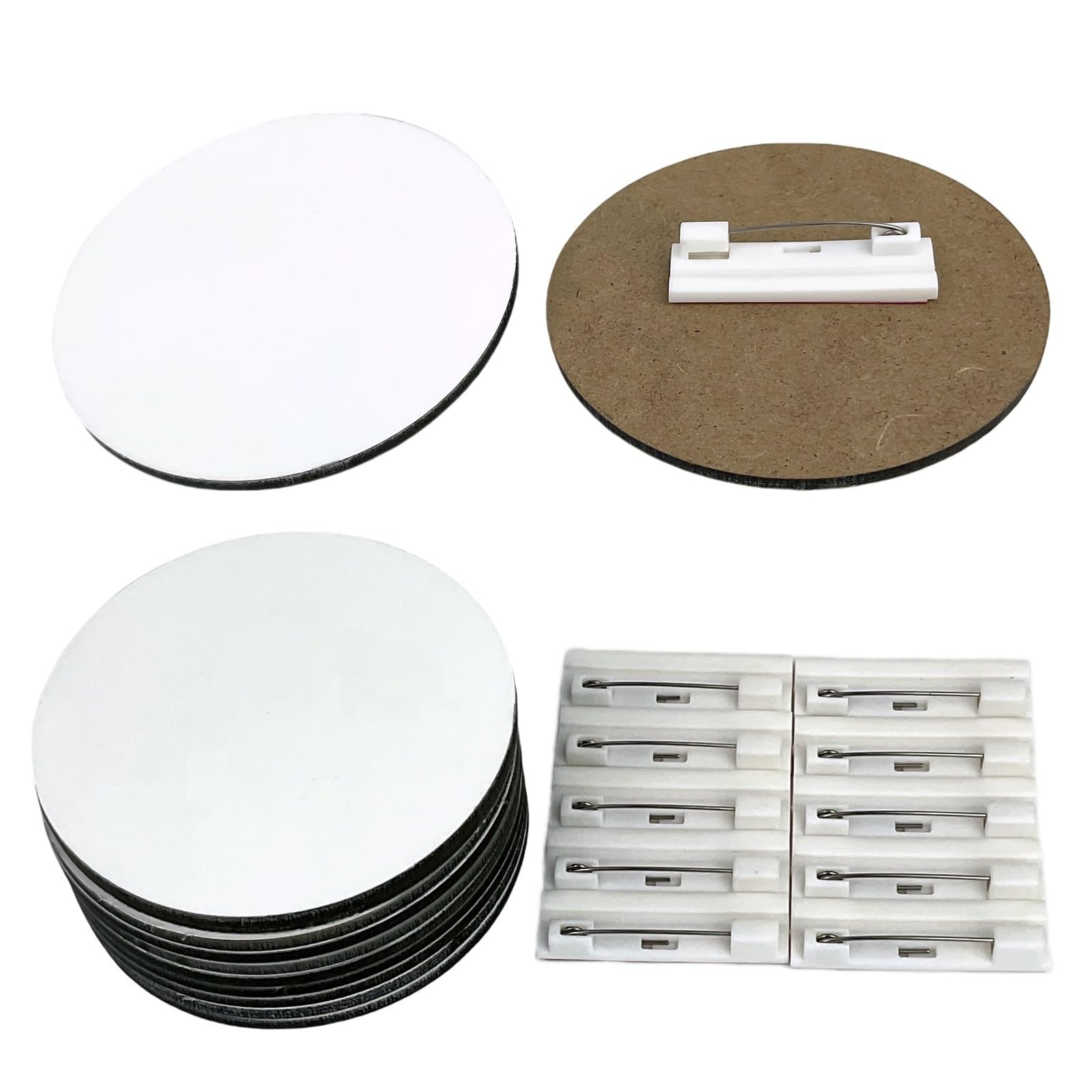 Blank Buttons Sublimation Personalize Name Tag Badge with Pin Back ...