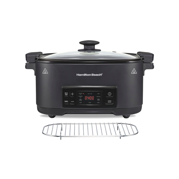 Hamilton Beach 6 Quart 9-in-1 Programmable Slow Cooker with Sear, Brow ...