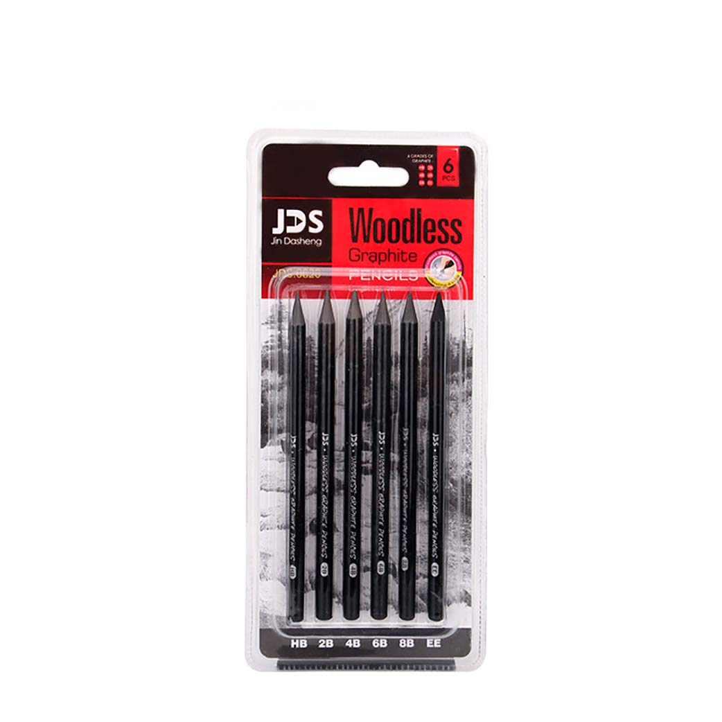 YYMIYU Full Graphite Pencils set 6 Piece.HB/2B/4B/6B/8B/EE (lead penci ...