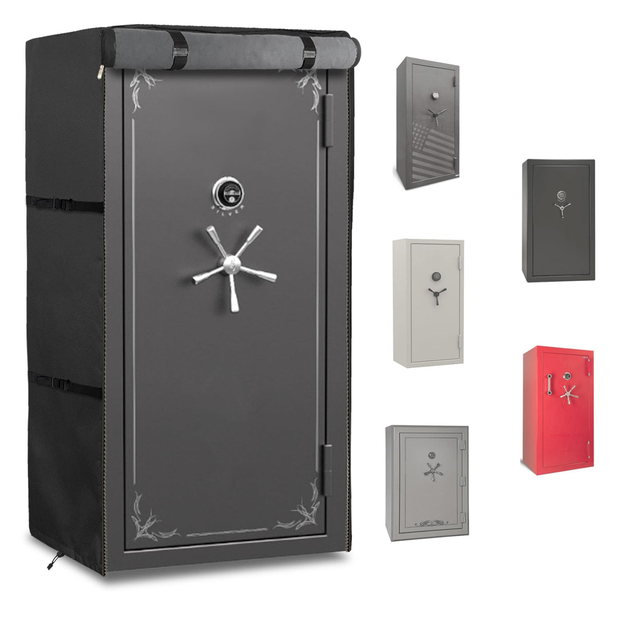 Exokugo Gun Safe Cover,Heavy Duty 600D Waterproof Dustproof Gun Safe C ...
