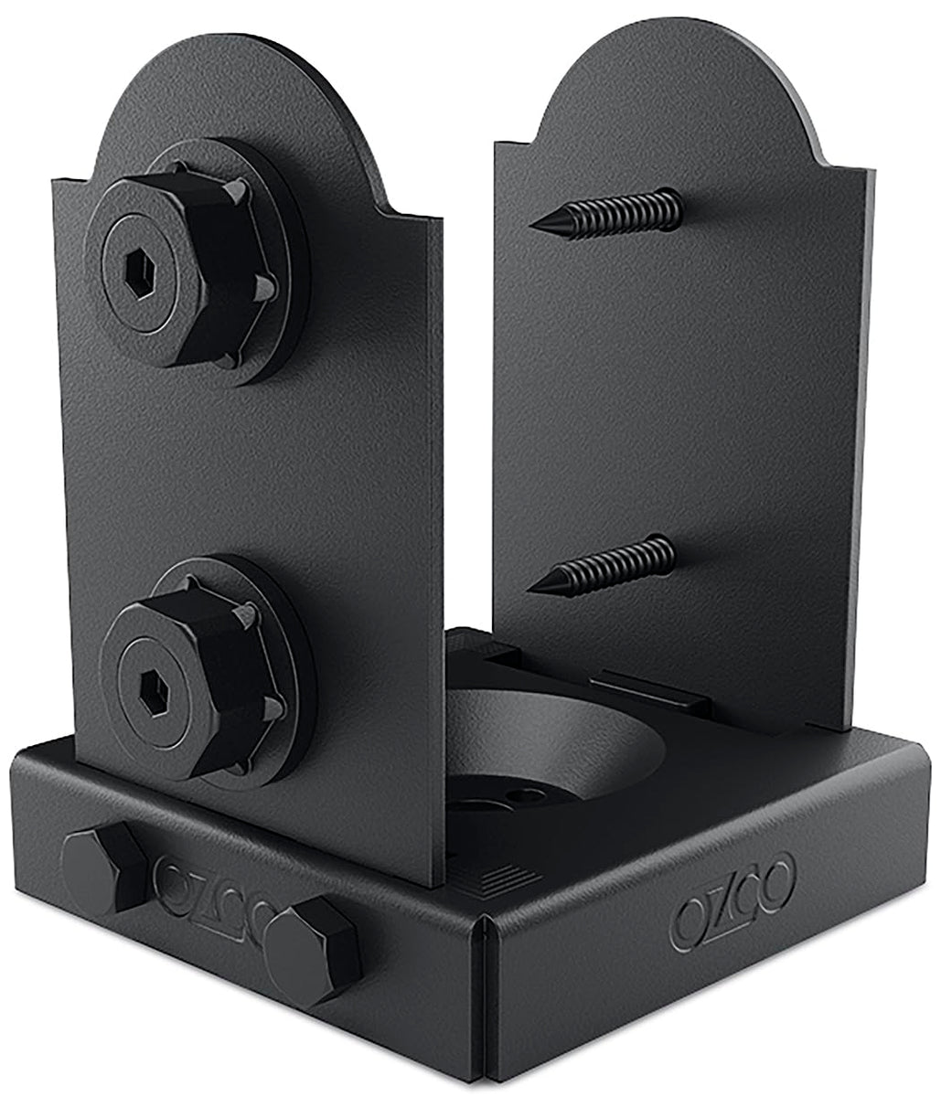 OZCO 54207 Laredo Sunset Lite 4x4 Post Base, (1 per Pack),Black ...