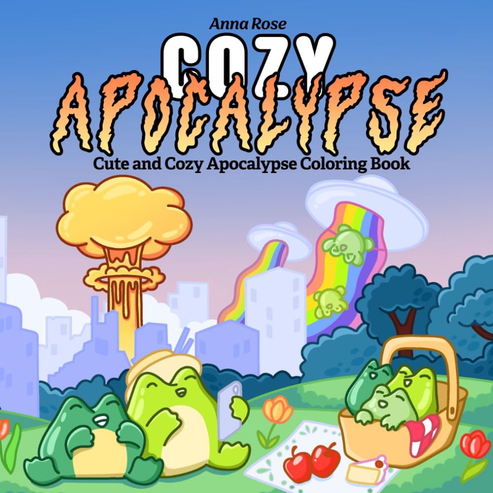 Cozy Apocalypse Coloring Book: Cute and Funny Apocalyptic Coloring Pag ...