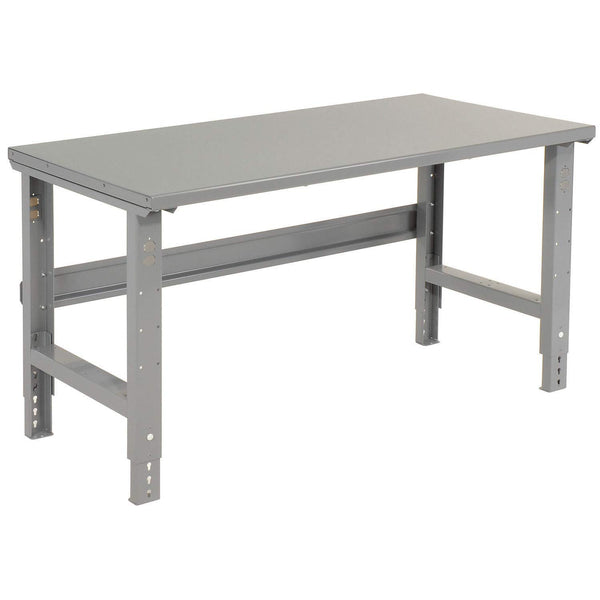Global Industrial Adjustable Height Workbench C-Channel Leg, 48" W x 3 ...