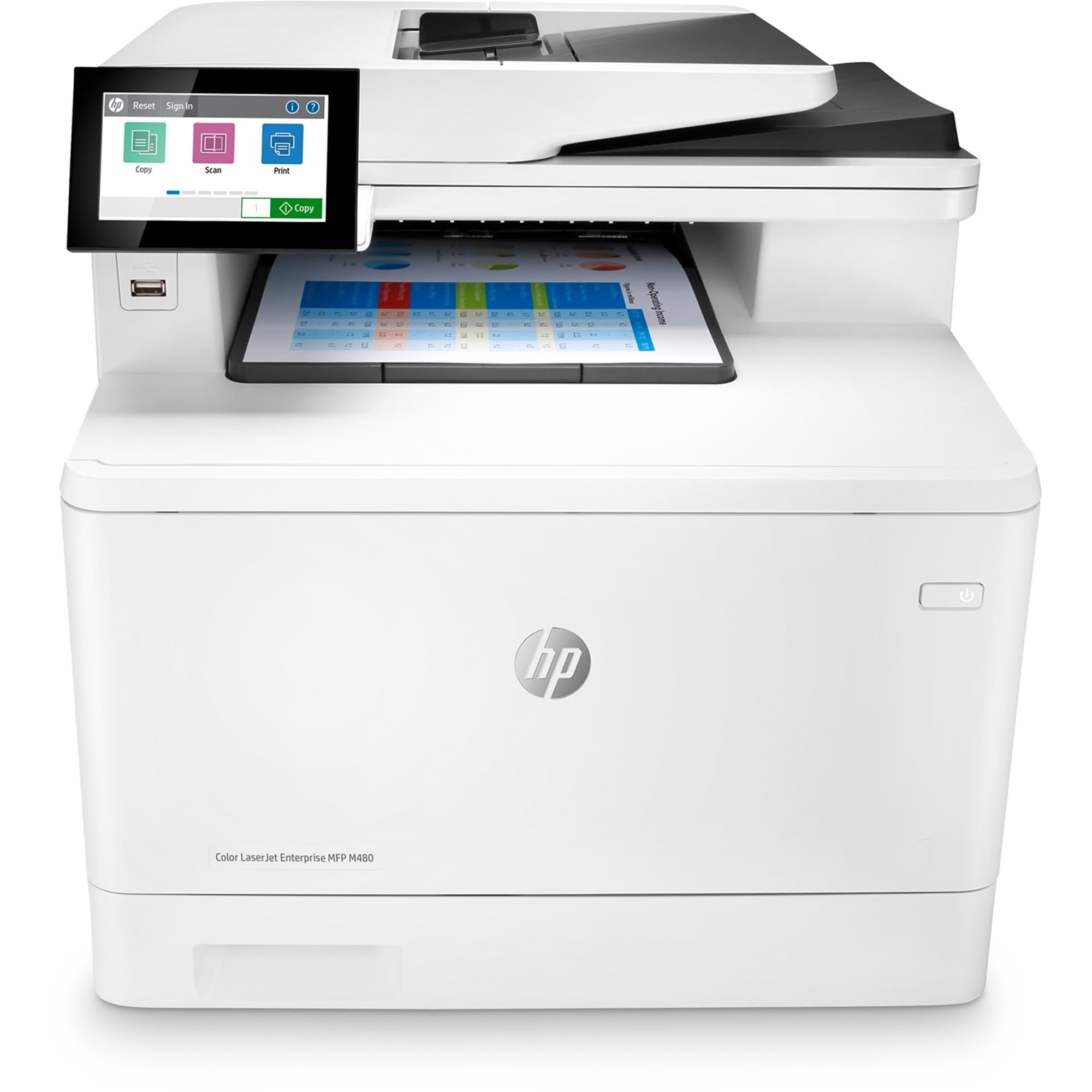 HP Color LaserJet Enterprise M480f Multifunction Duplex Printer, Print ...