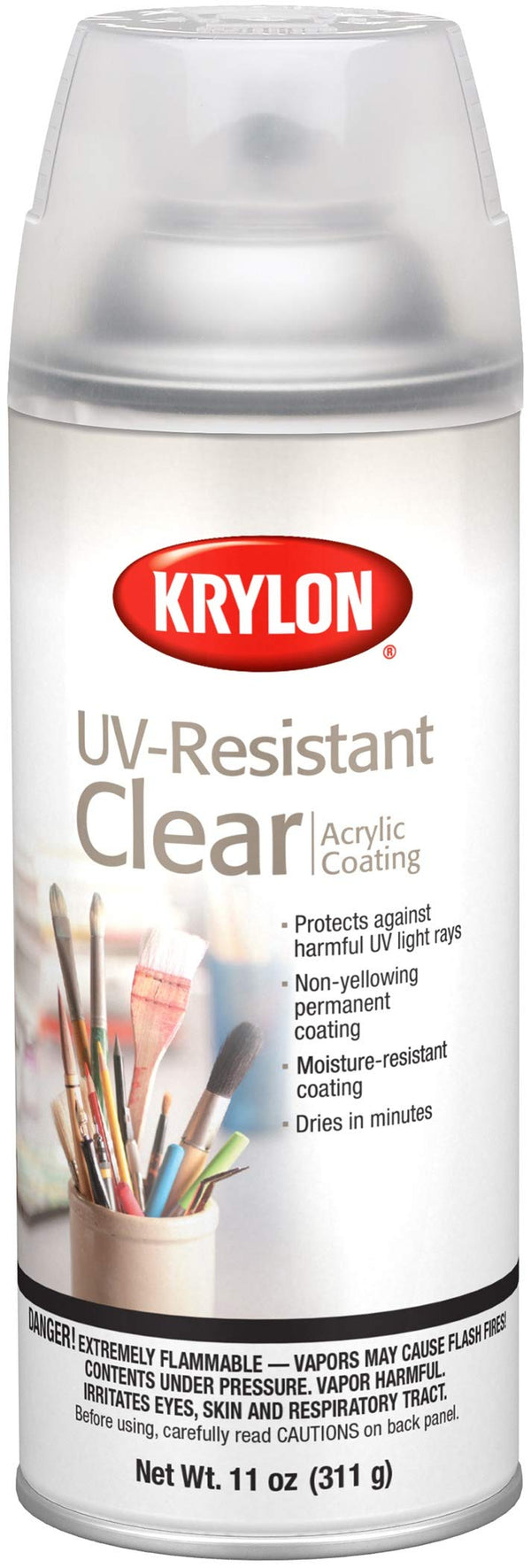 Krylon UV Resistant Acrylic Coating Spray 11 Ounces Clear 1305 (2-Pack ...