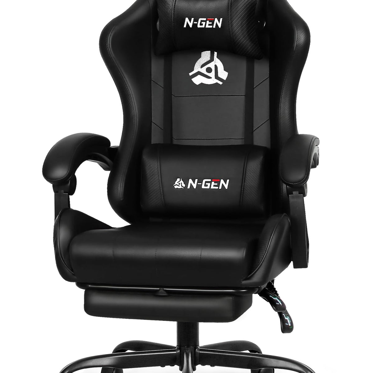 N-GEN GAMING Video Gaming Chair with Footrest High Back Ergonomic Comf ...