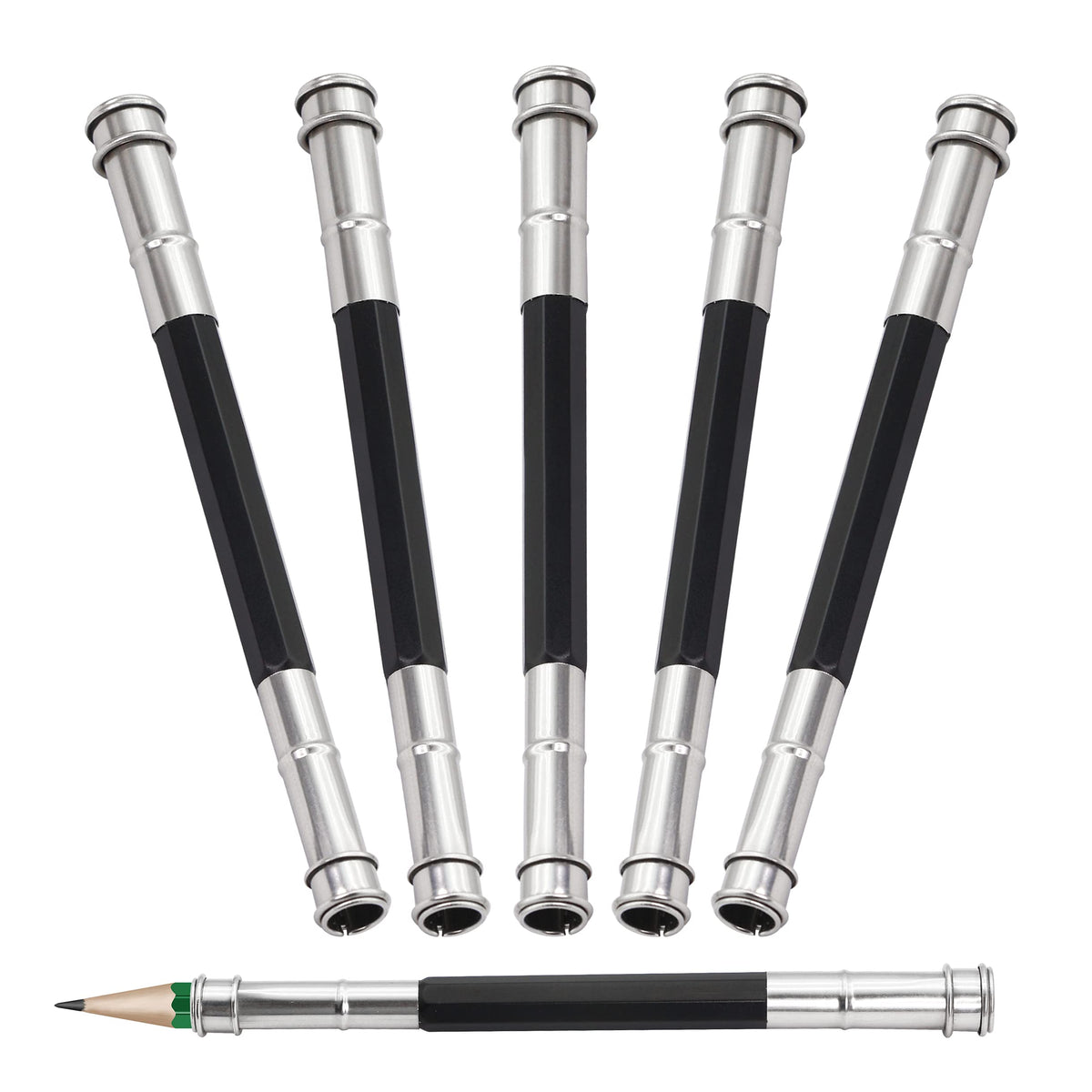 YACSEJAO Pencil Extenders 5PCS Adjustable Pencil Lengthener Tool Coupl ...