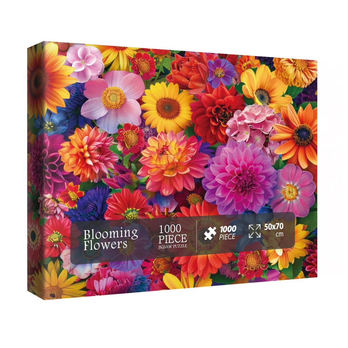 Flower Plant Puzzles for Adults 1000 Pieces, Colorful Sunflower Floral ...