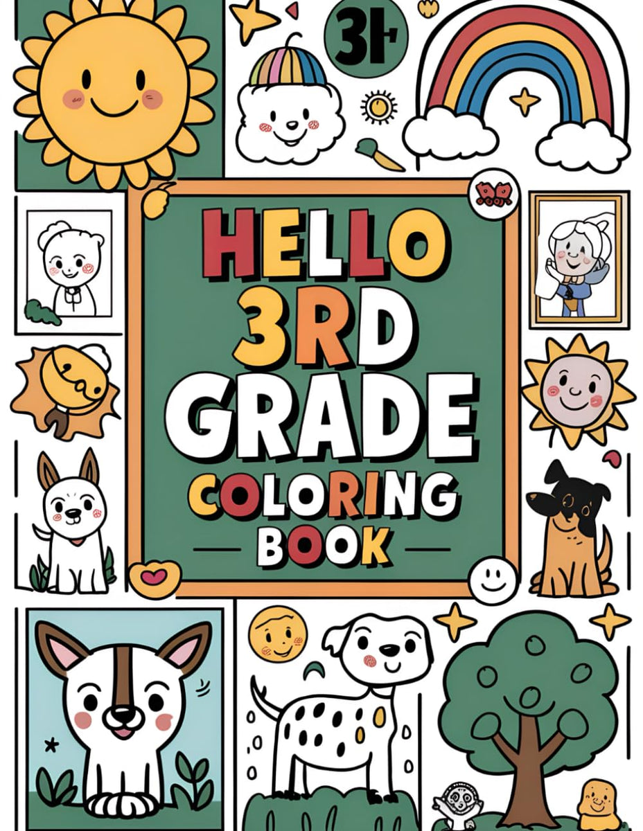 Hello 3ed (Third) Grade Back to School Coloring Book: Fun and Creative ...