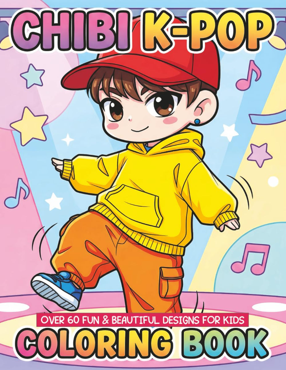 The Big K-Pop Coloʀing Book: Over 60 Fun & Beautiful Designs for Kids ...