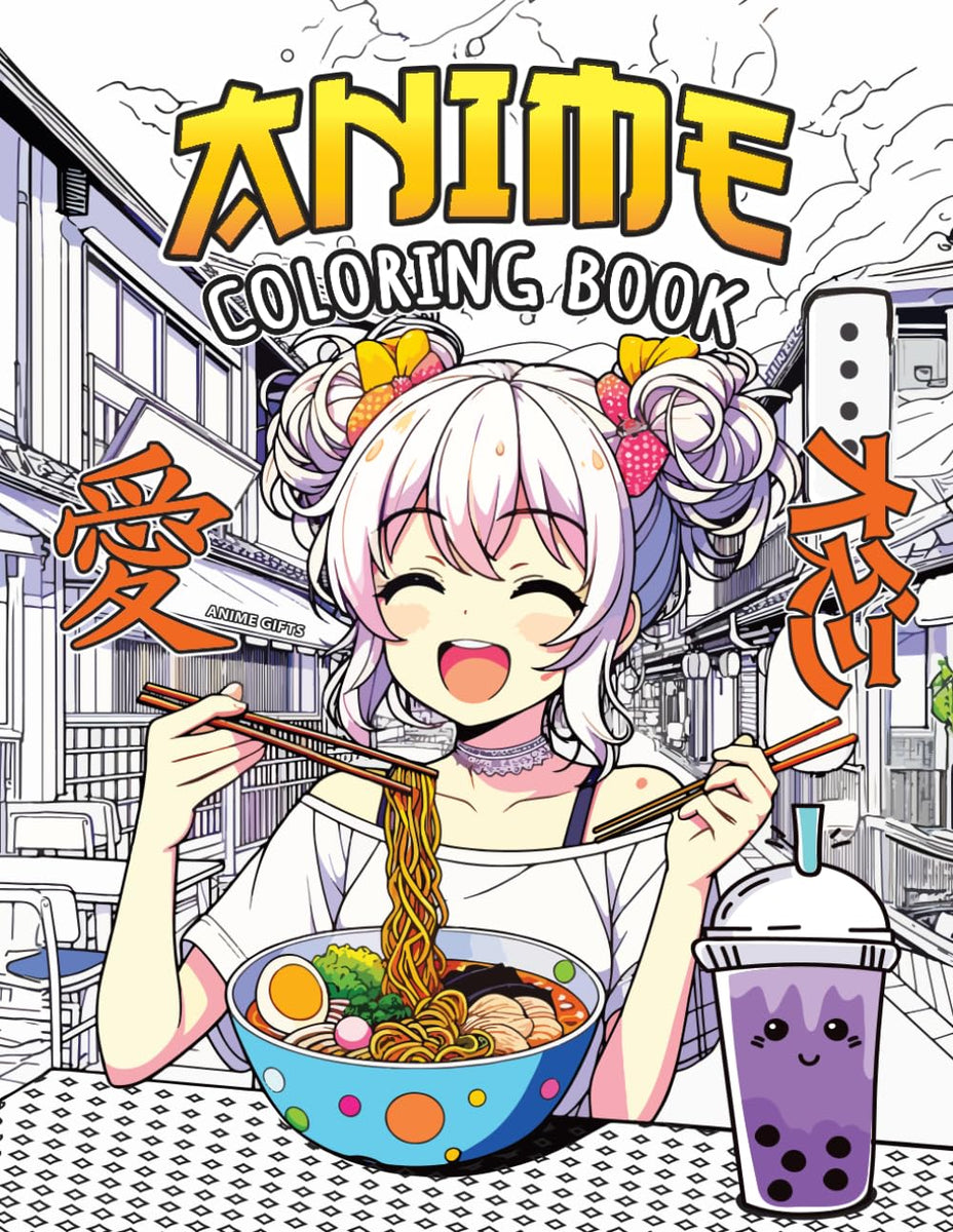 Anime Gifts: Anime Coloring Book: A Relaxing journey throw the Japanes ...
