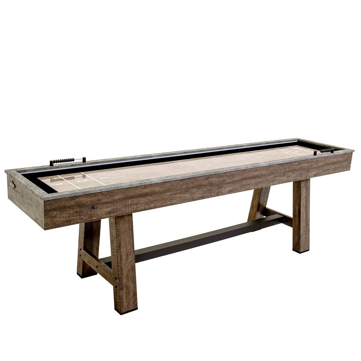 American Legend Stonebridge 9’ LED Light Up Shuffleboard Table with Bo ...
