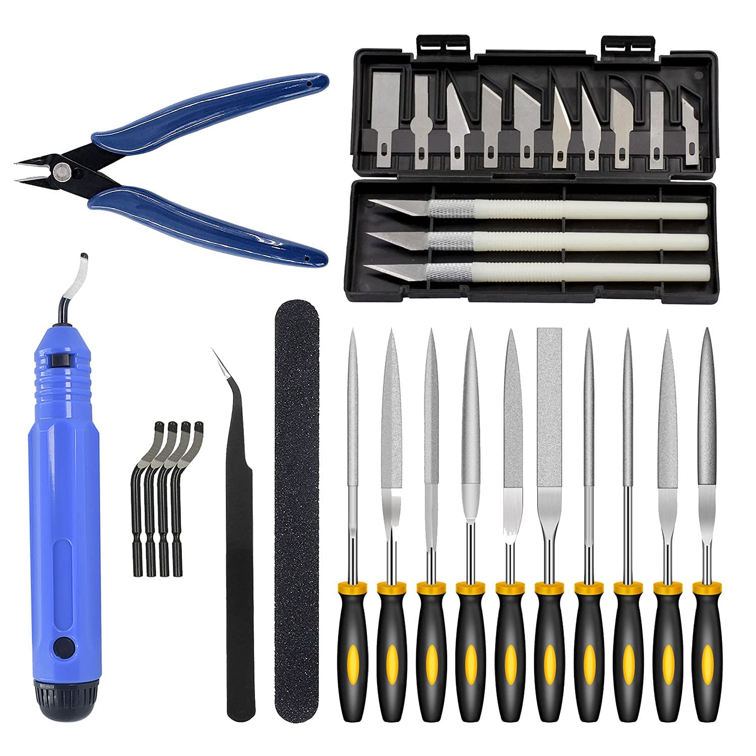 32 Piece 3D Print Tool Kit Includes Debur Tool, Cleaning, Finishing and ...