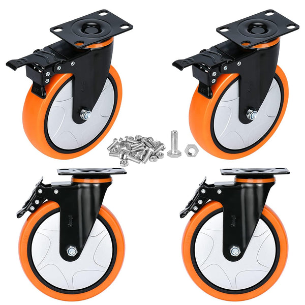 6 inch Heavy Duty Casters Load 2800lbs,Perfect Design Structure in Loc ...