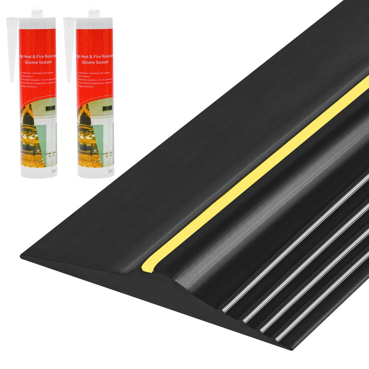 20Ft Universal Garage Door Bottom Threshold Seal Strip with 20oz Glue ...