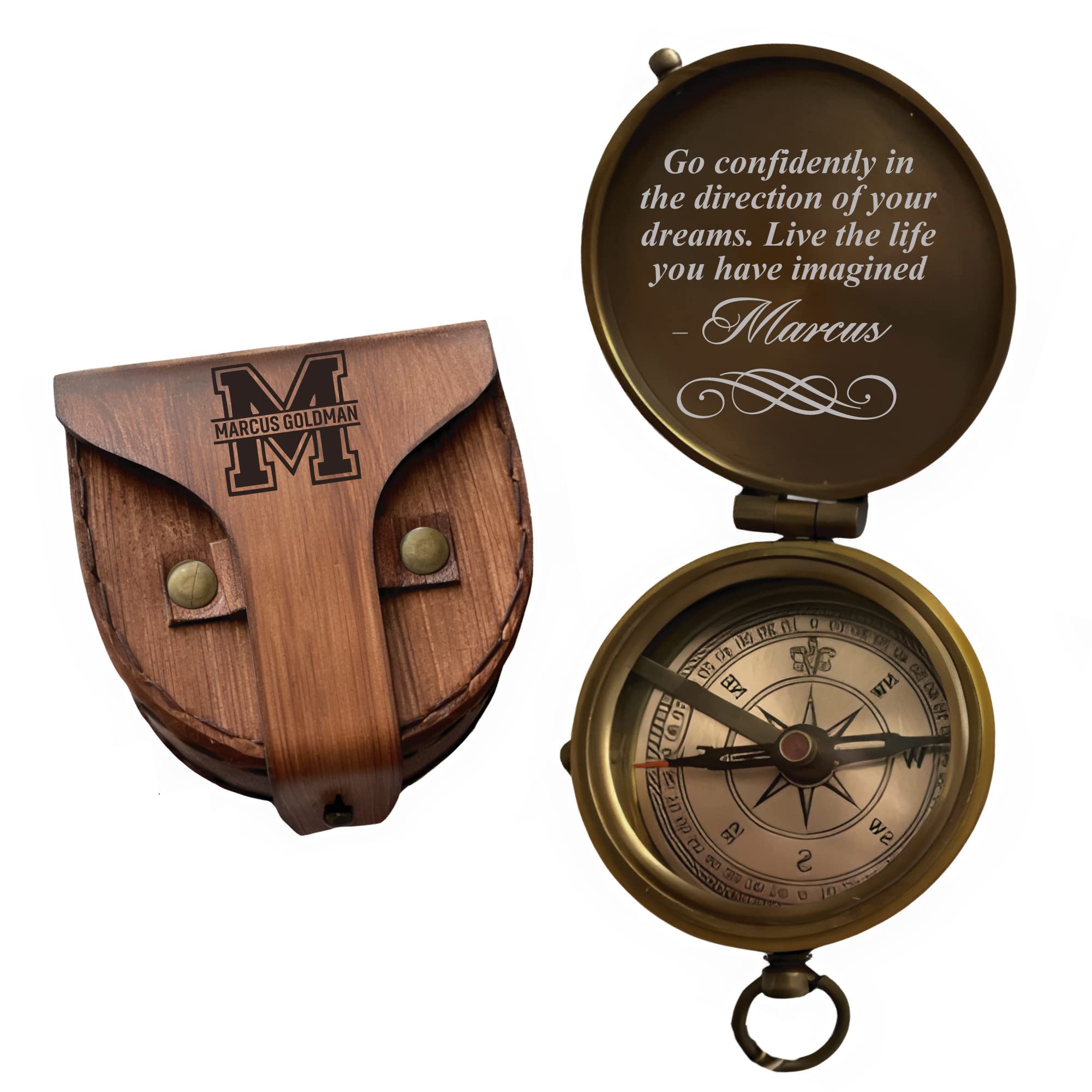 Custom Engraved Working Compass, Personalized Compass, Baptism Compass ...