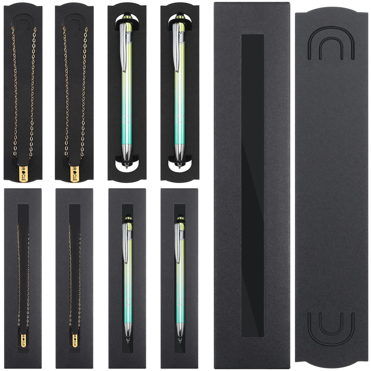 Chivao 40 Sets Epoxy Pen Box and Inserts, Pen Gift Box Display Card Ki ...