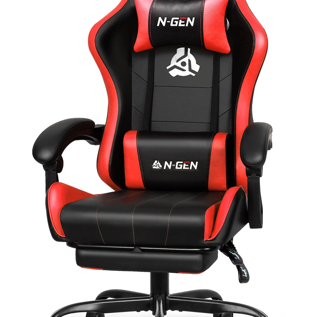 N-GEN GAMING Video Gaming Chair with Footrest High Back Ergonomic Comf ...