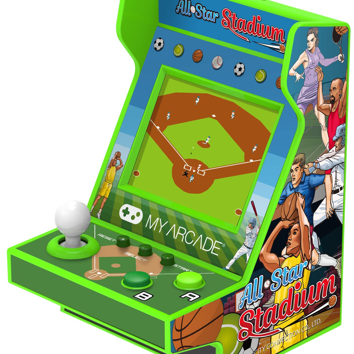 My Arcade All Star Stadium Pico Player- Fully Playable Portable Tiny A ...