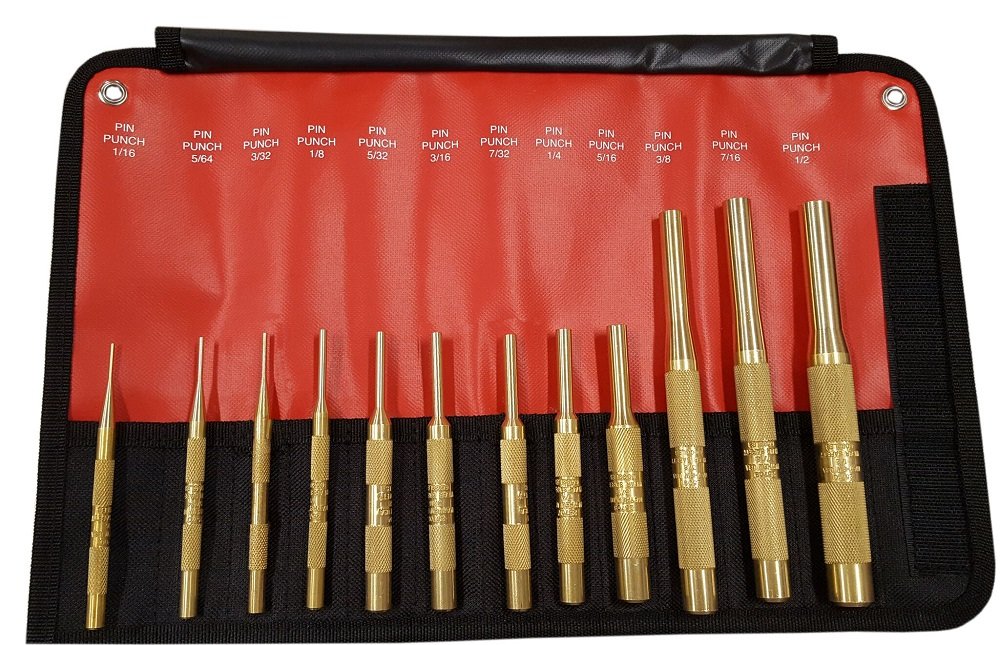 Mayhew Tools 67008 Brass Pin Punch, 12-Piece Set – WoodArtSupply