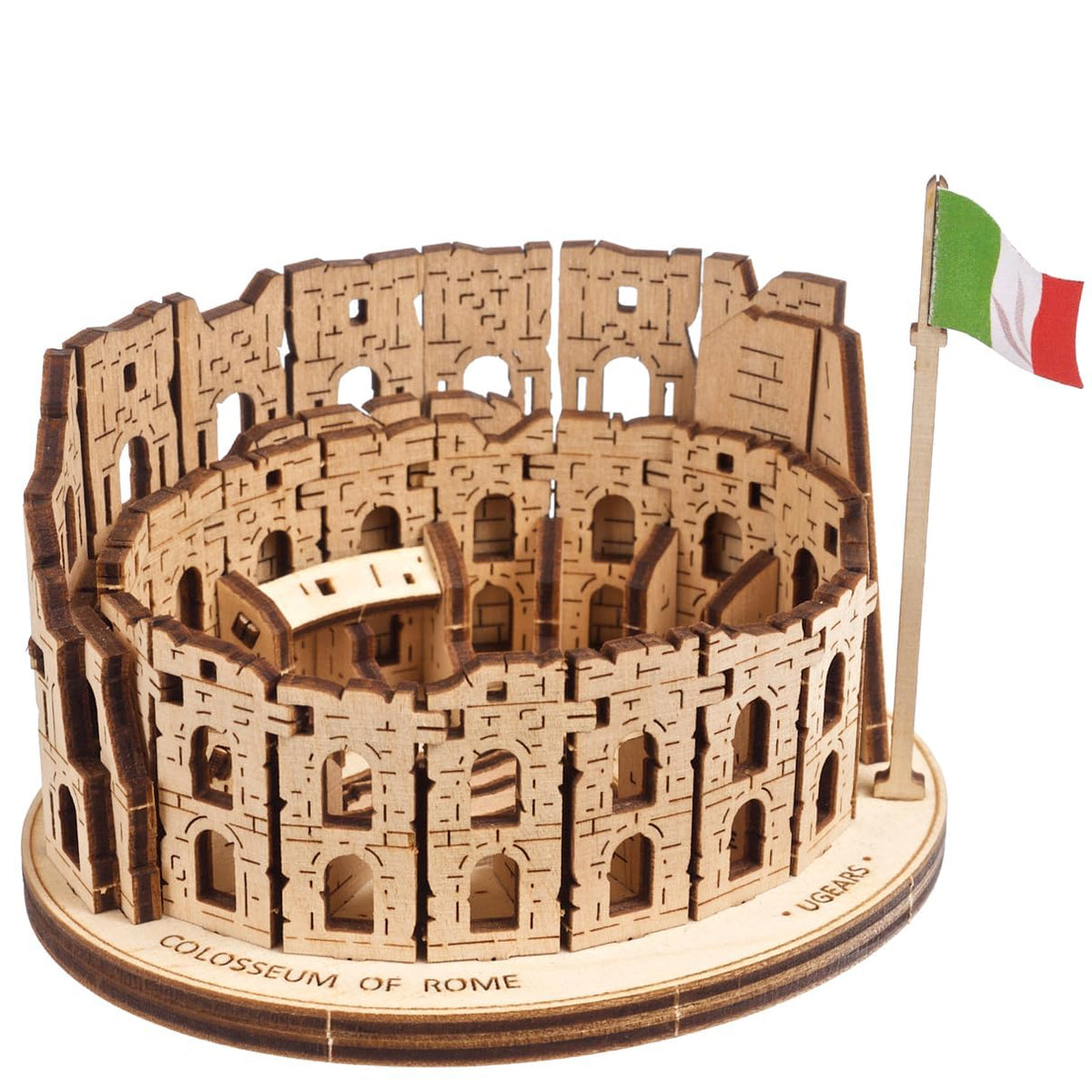 UGEARS Wooden 3D Puzzle Rome Colosseum Model Kit DIY Miniature Craft f ...