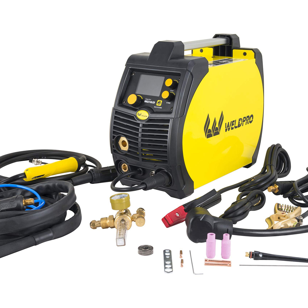 Weldpro 200 Amp MIG210LCD Dual Voltage 115V/230V 5 in 1 Multi-Process ...