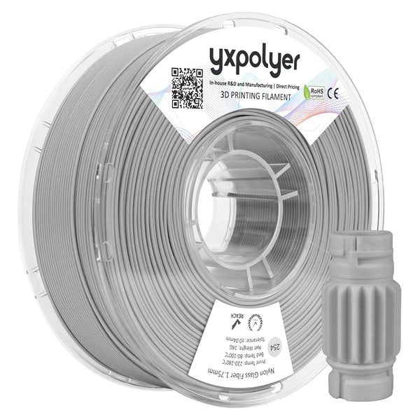 Nylon Glass Filled Filament Grey Nylon Glass Fiber 1.75mm PA GF 3D Pri ...