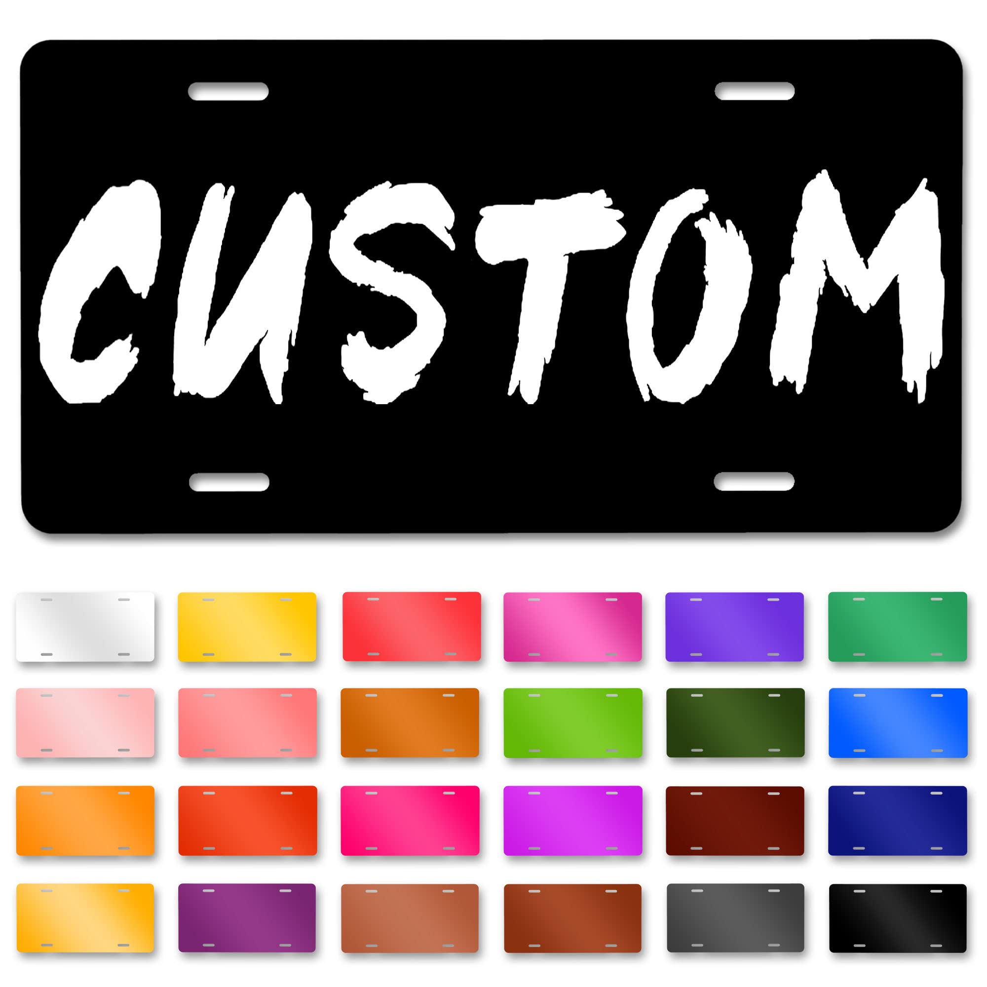 Personalized Front License Plate with Custom Image and Text Design ...