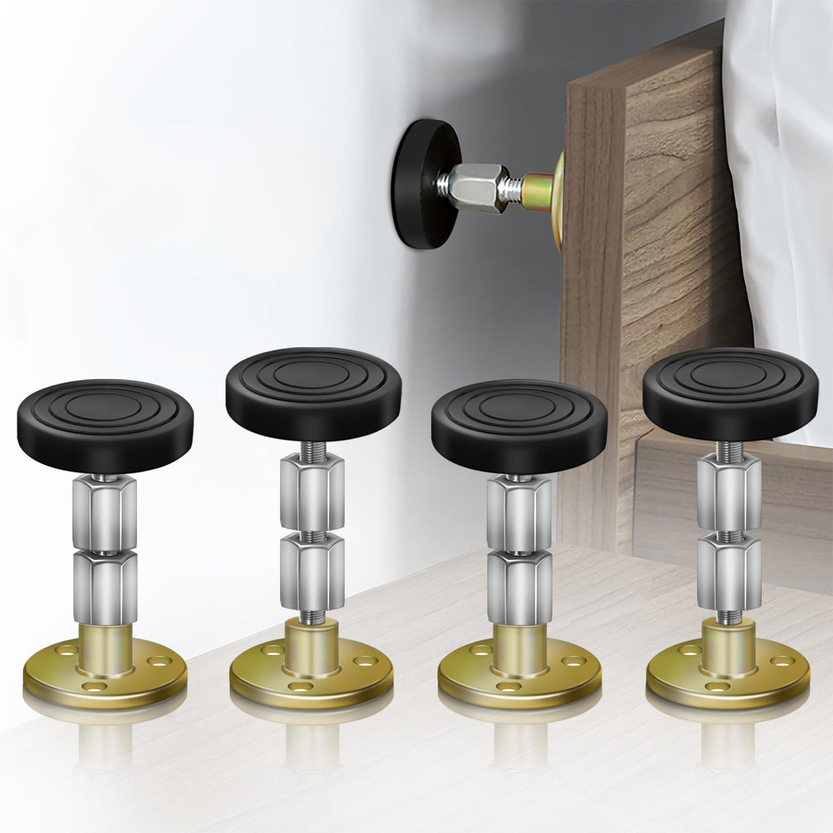 SPEETH 4 Pack Headboard Stoppers, Adjustable Bed Noise Stopper for Wal ...