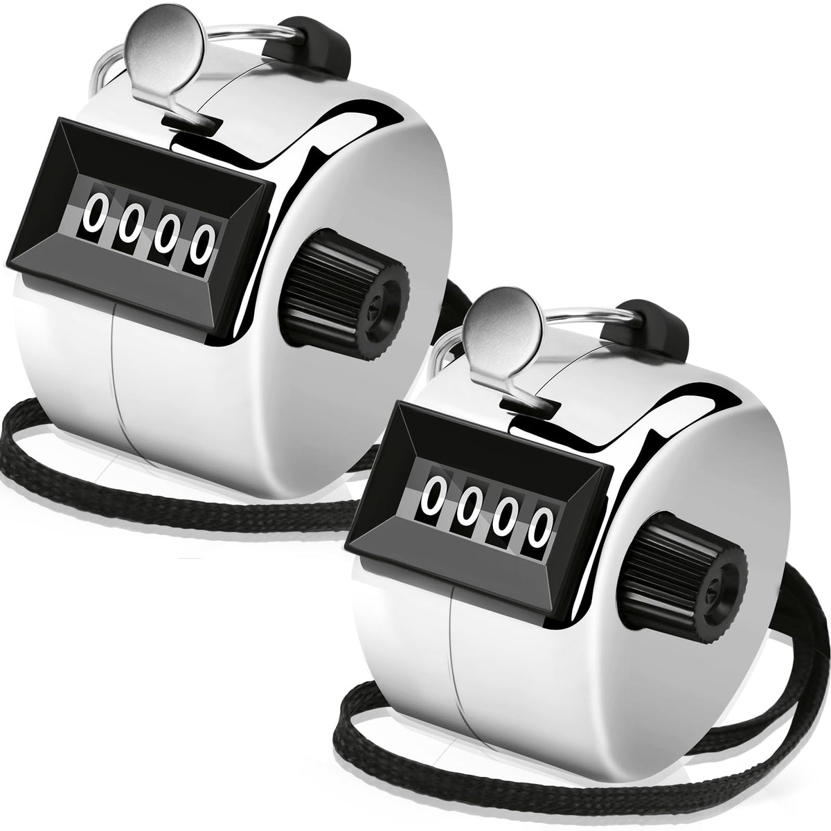 Decymis 2 Pack Clicker Counter, Metal Hand Tally Counter Clicker, 4 Di ...