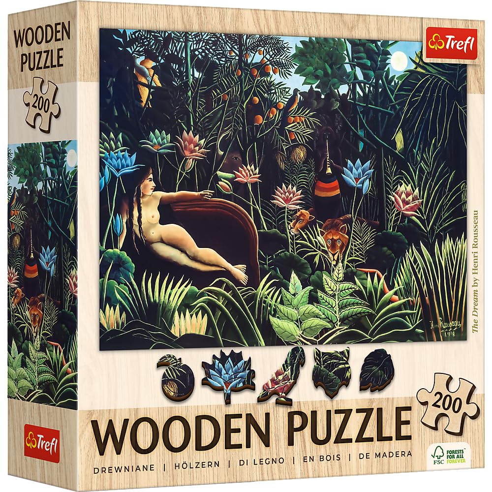 Trefl The Dream - Henri Rousseau 200 Jigsaw Puzzle Wood Craft Irregular ...