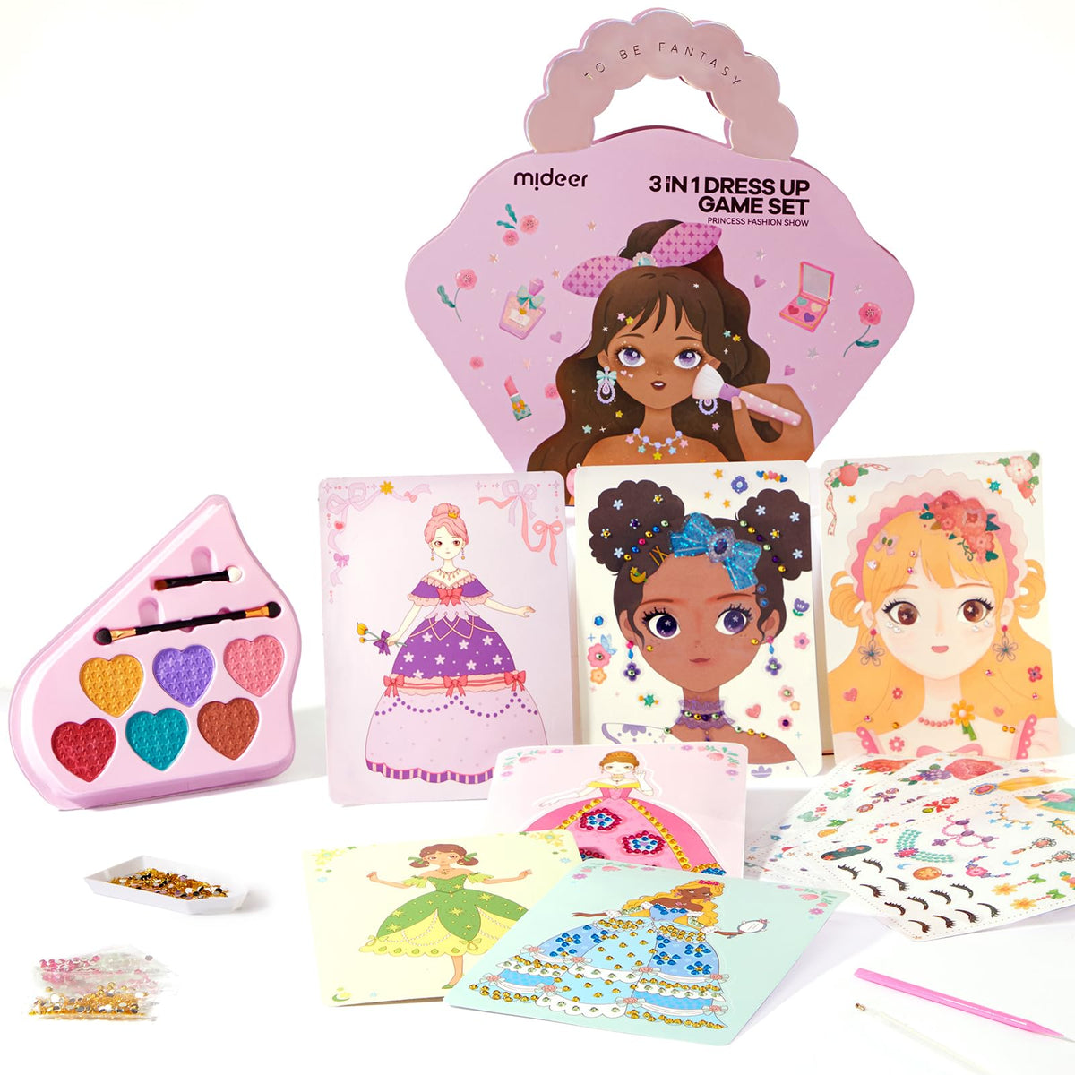 Mideer 4 in 1 Art Craft Kits for Kids, Princess Dress Up Game Set with ...