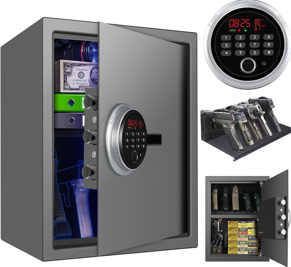 Smart Security Cabinet Safe, Steel Lock Box hand Gun Safe -Perfect for ...