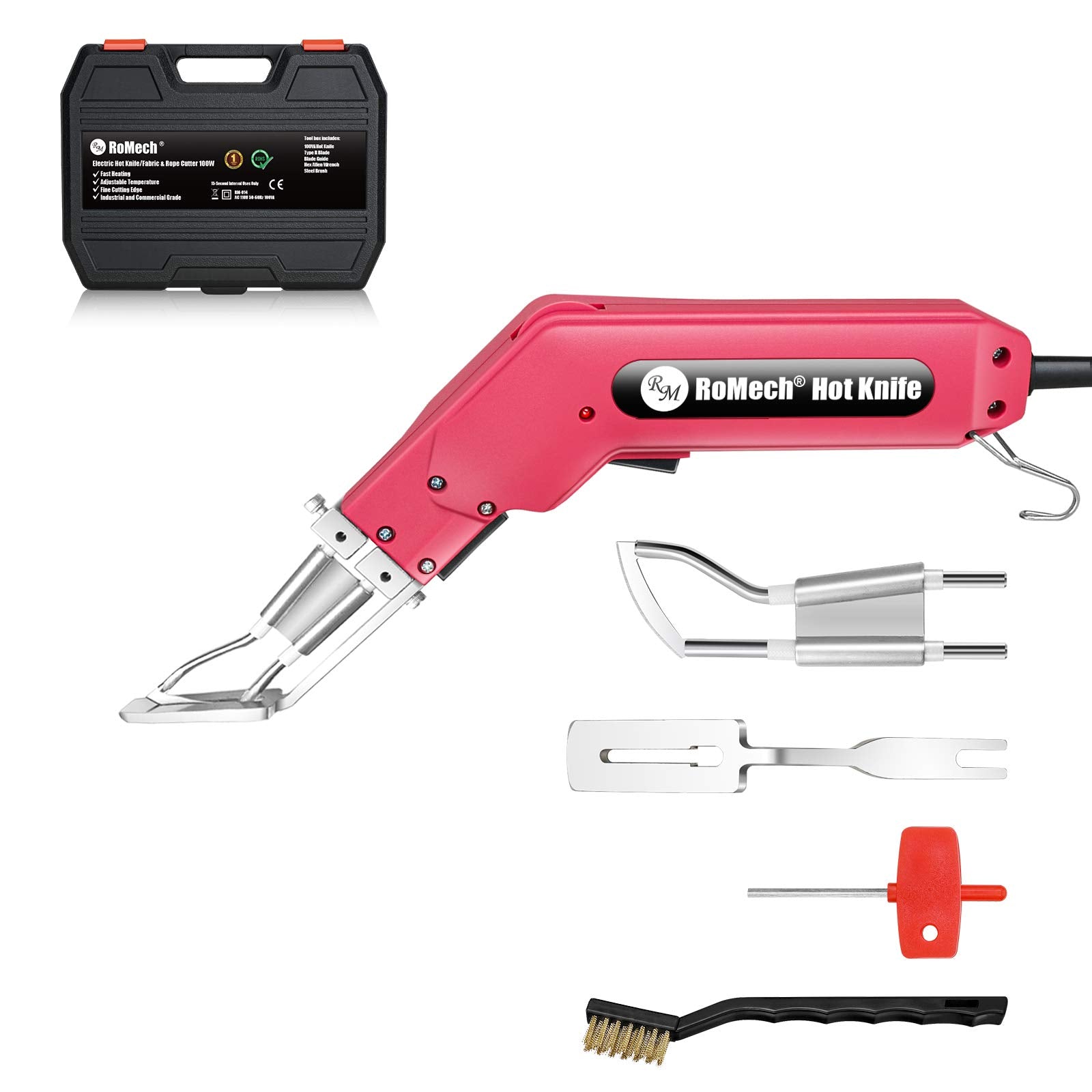 ROMECH 100W Fabric Cutter Rope Cutter, Pro Electric Hot Knife Heat ...