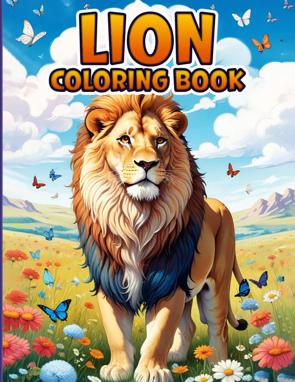 Majestic Lions: Lion Coloring Book for Adults and Kids - 50 Exquisite ...