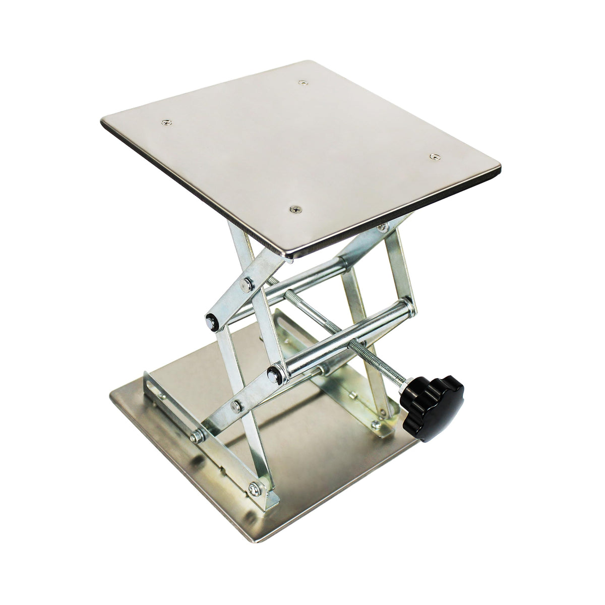 TEXALAN(R) 12" x 12" Lab Scissor Jack Lift Table SS304 Max. Height of ...